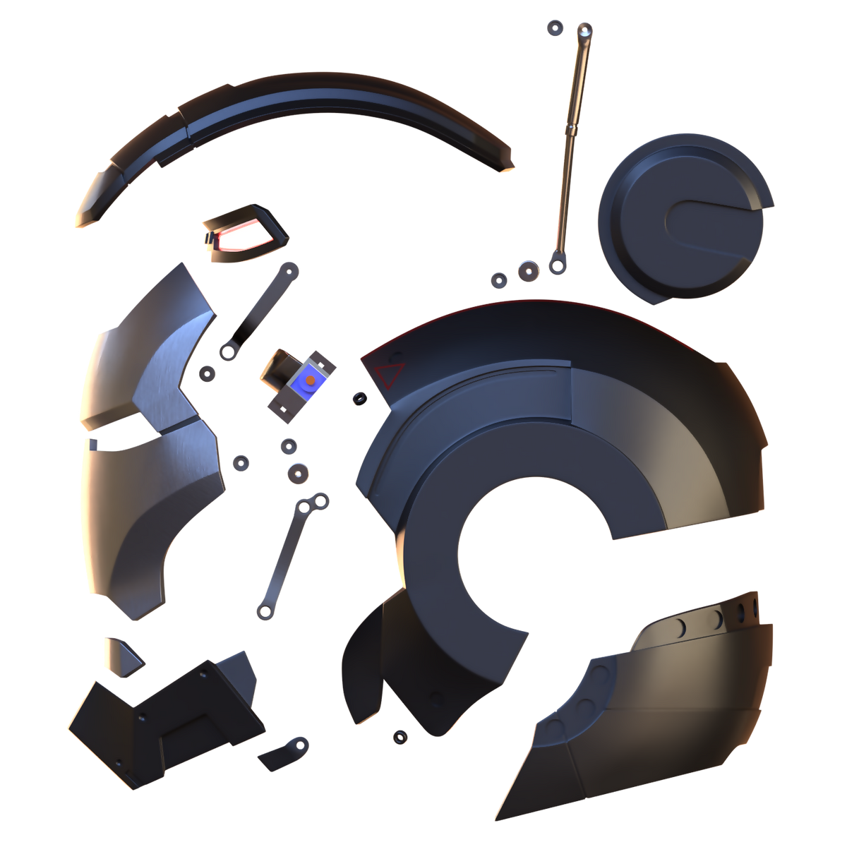 Motorized War Machine MK01 Helmet 3D Print Model – Wireframe