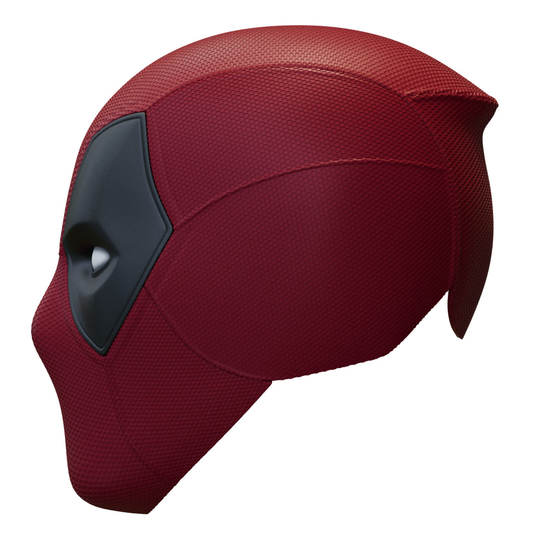 Deadpool Mask 3 3D Model – Wireframe