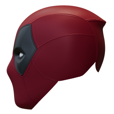 Deadpool Mask 3 3D Model – Wireframe