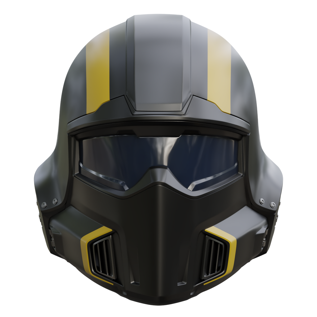 HELLDIVERS 2 B-01 Tactical Helmet [3D Print Model] – Wireframe