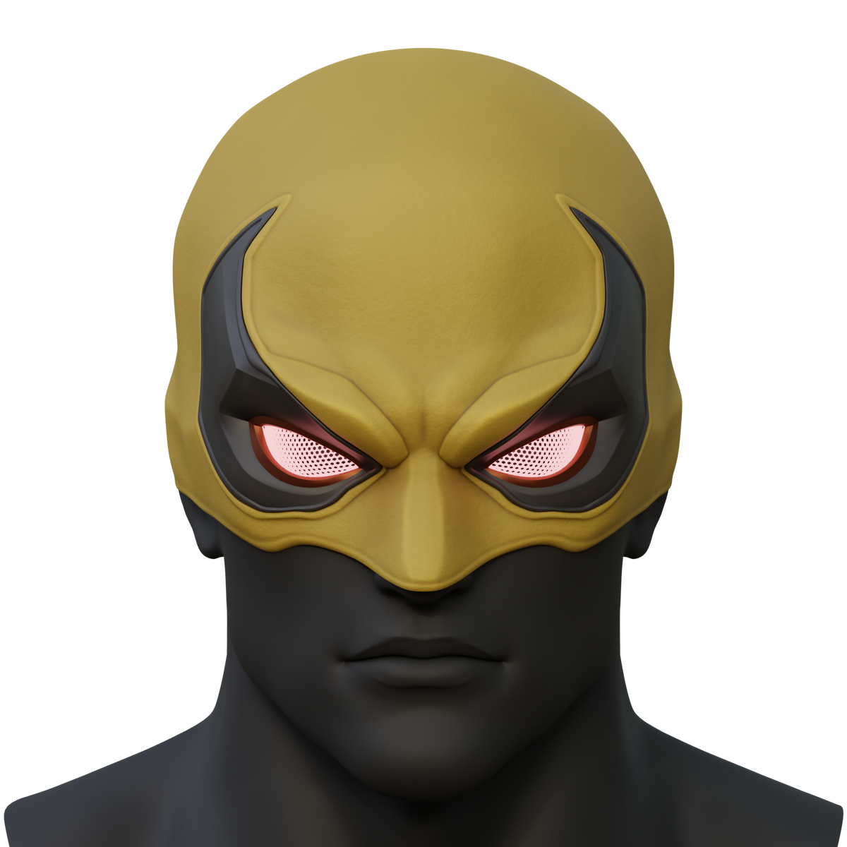 Iron Fist Mask - Immortal Weapon Marvel Rivals 3D Model – Wireframe