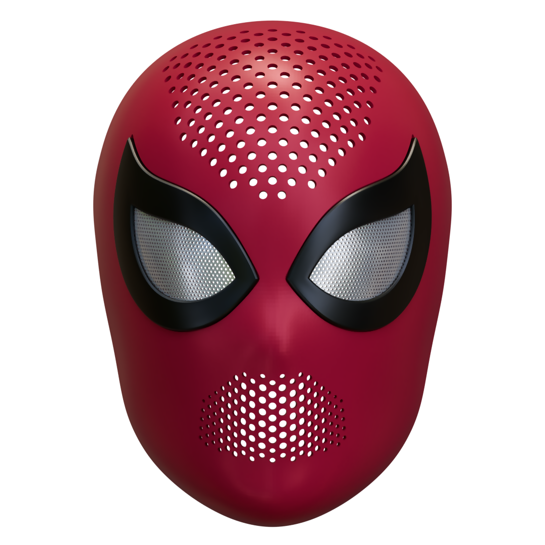 Classic Spider-Man Faceshell 3D Model – Wireframe