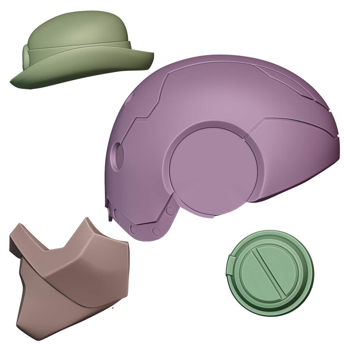 Bob's Helmet from Overwatch - 3D File – Wireframe