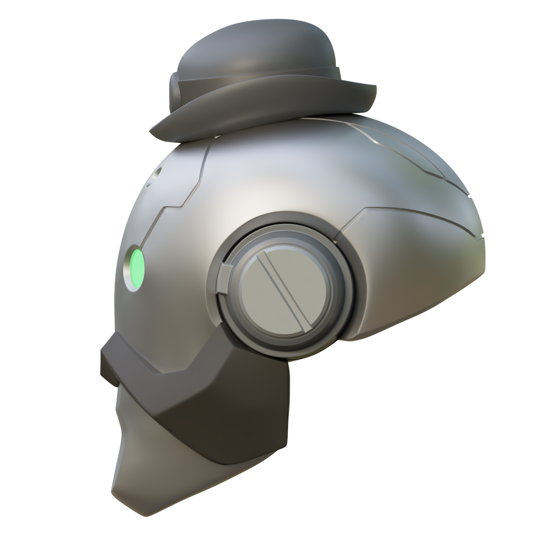 Bob's Helmet from Overwatch - 3D File – Wireframe