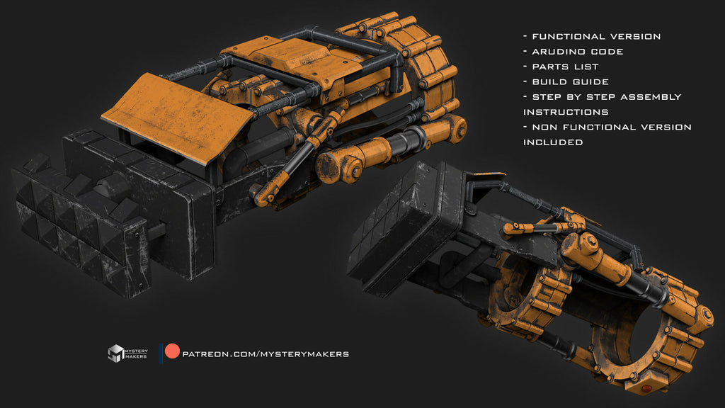 Fallout motorized Power fist – Wireframe
