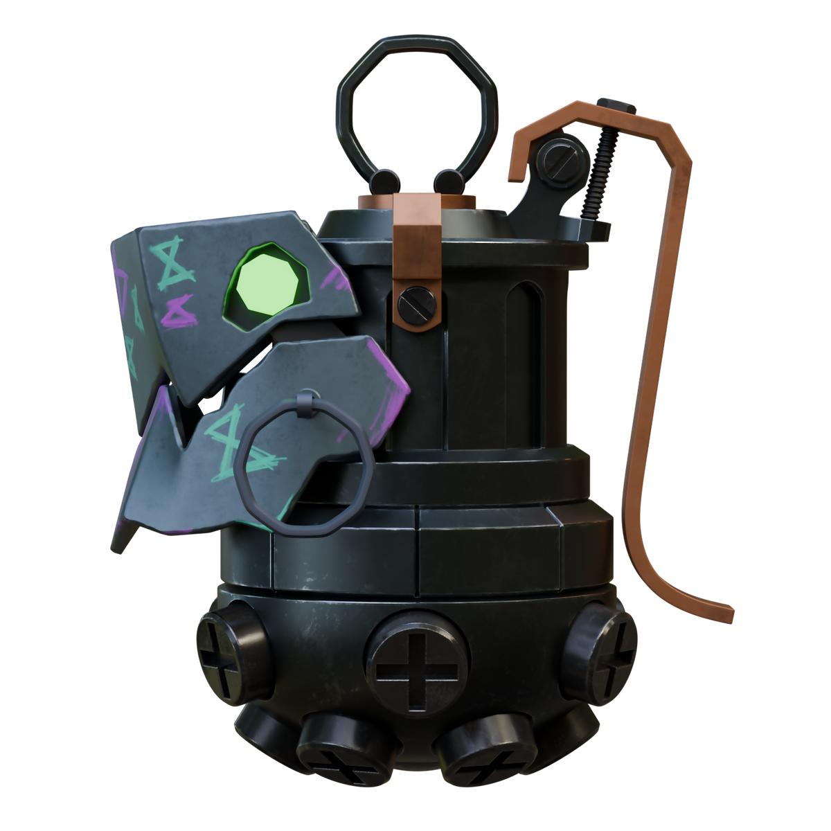 Jinx Chomper 3D Model – Wireframe