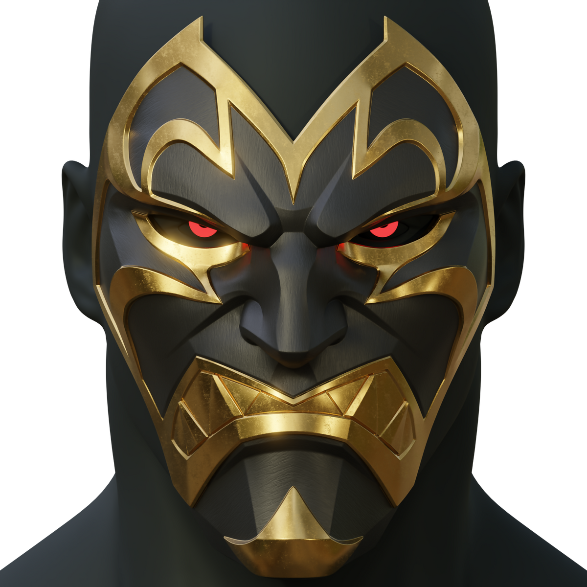 Hawkeye Ronin Mask - Marvel Rivals 3D Model – Wireframe