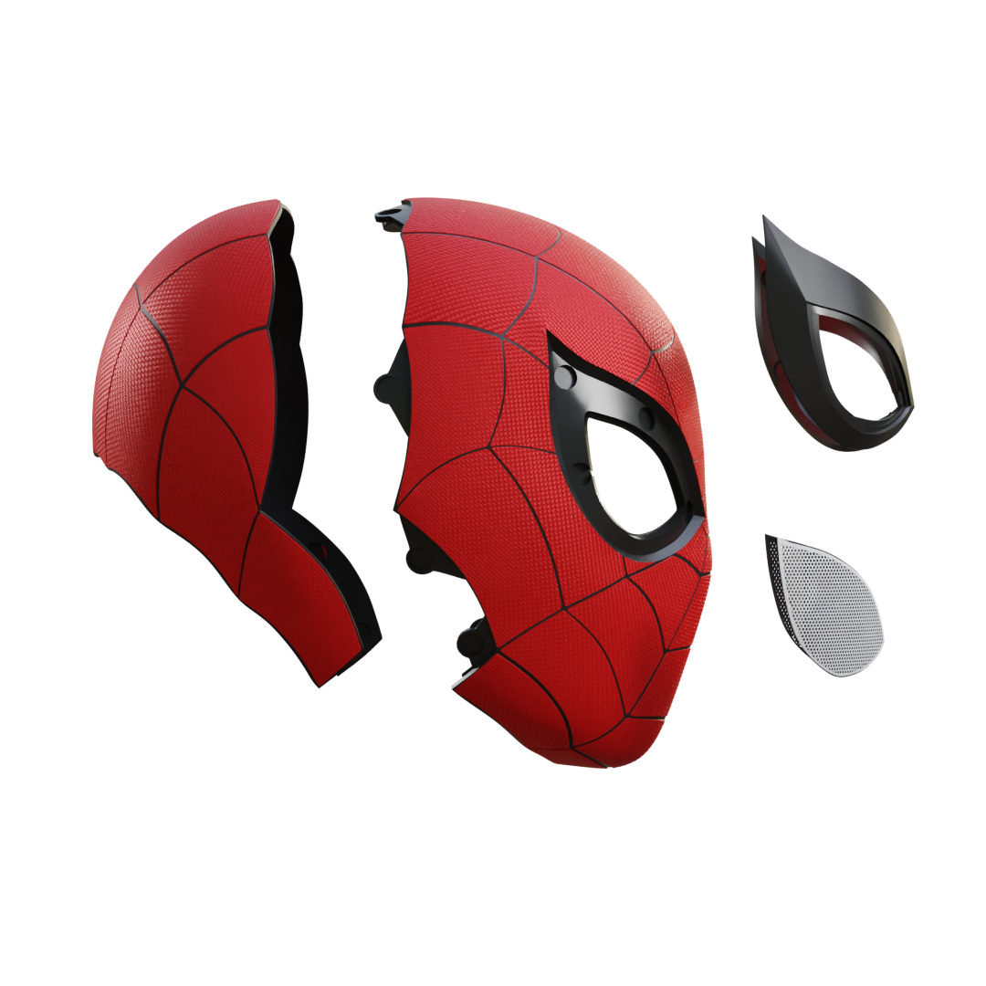 Spiderman Classic Helmet 3D Printable Model – Wireframe