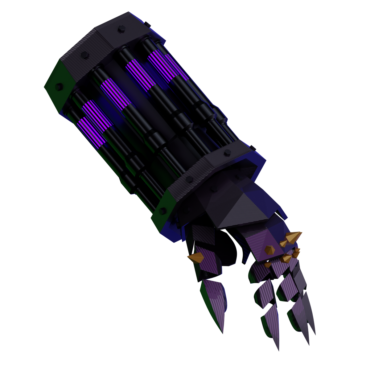 The Prowler Gauntlet ITSV 3D Model – Wireframe