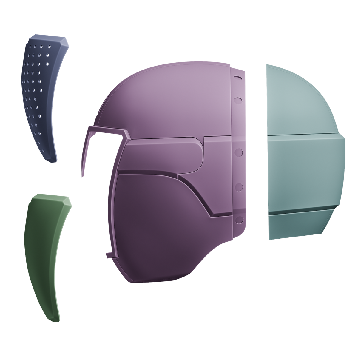 Titanium Ranger Helmet 3D Model – Wireframe