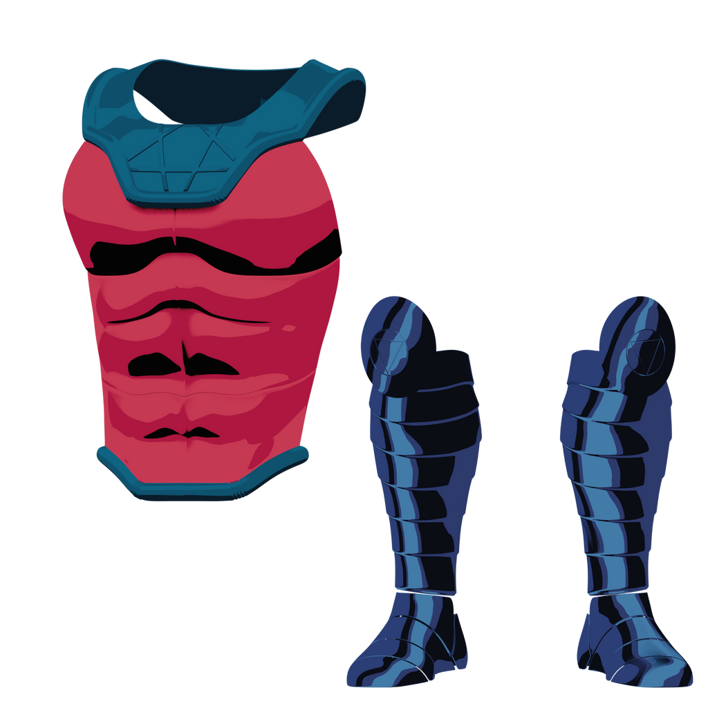 Gambit armor - Xmen 97 3D Model – Wireframe