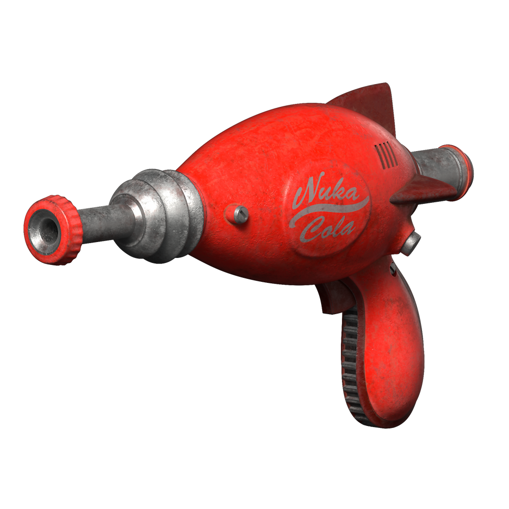 Fallout 4 Thirst Zapper Nuka-Cola Gun 3D Model – Wireframe