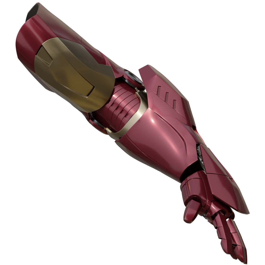 Motorized Iron-Man Mark 7 Arm [3D Model] – Wireframe