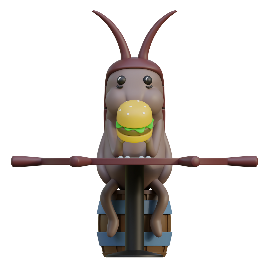 Spongebob Cockroach Eating 3D File – Wireframe