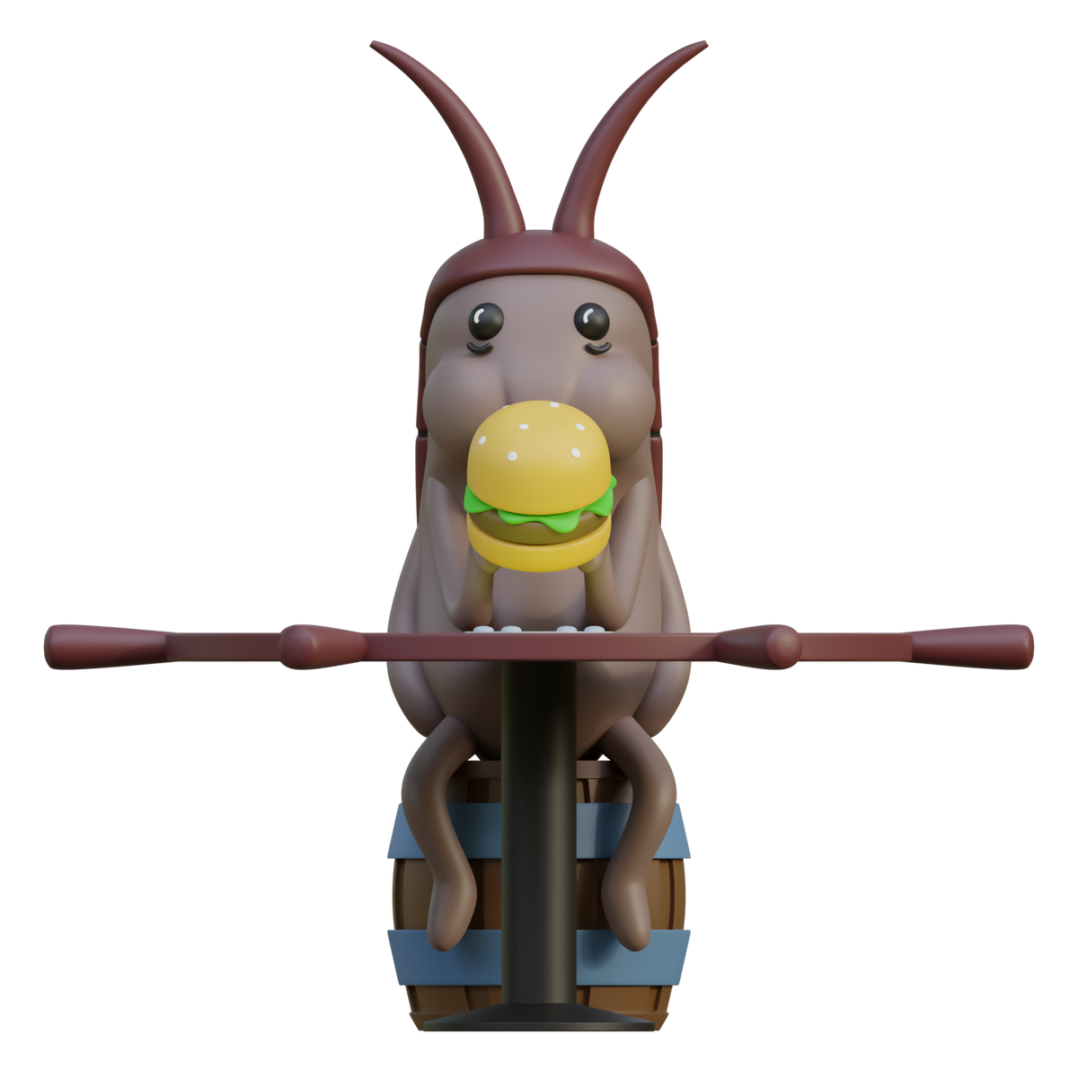 Spongebob Cockroach Eating 3D File – Wireframe