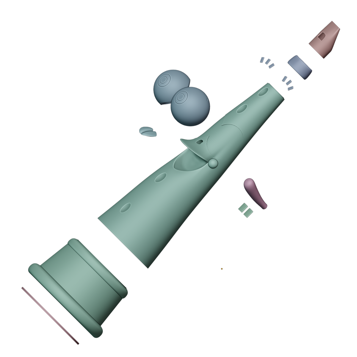 Spongebob Clarinet - 3D File – Wireframe