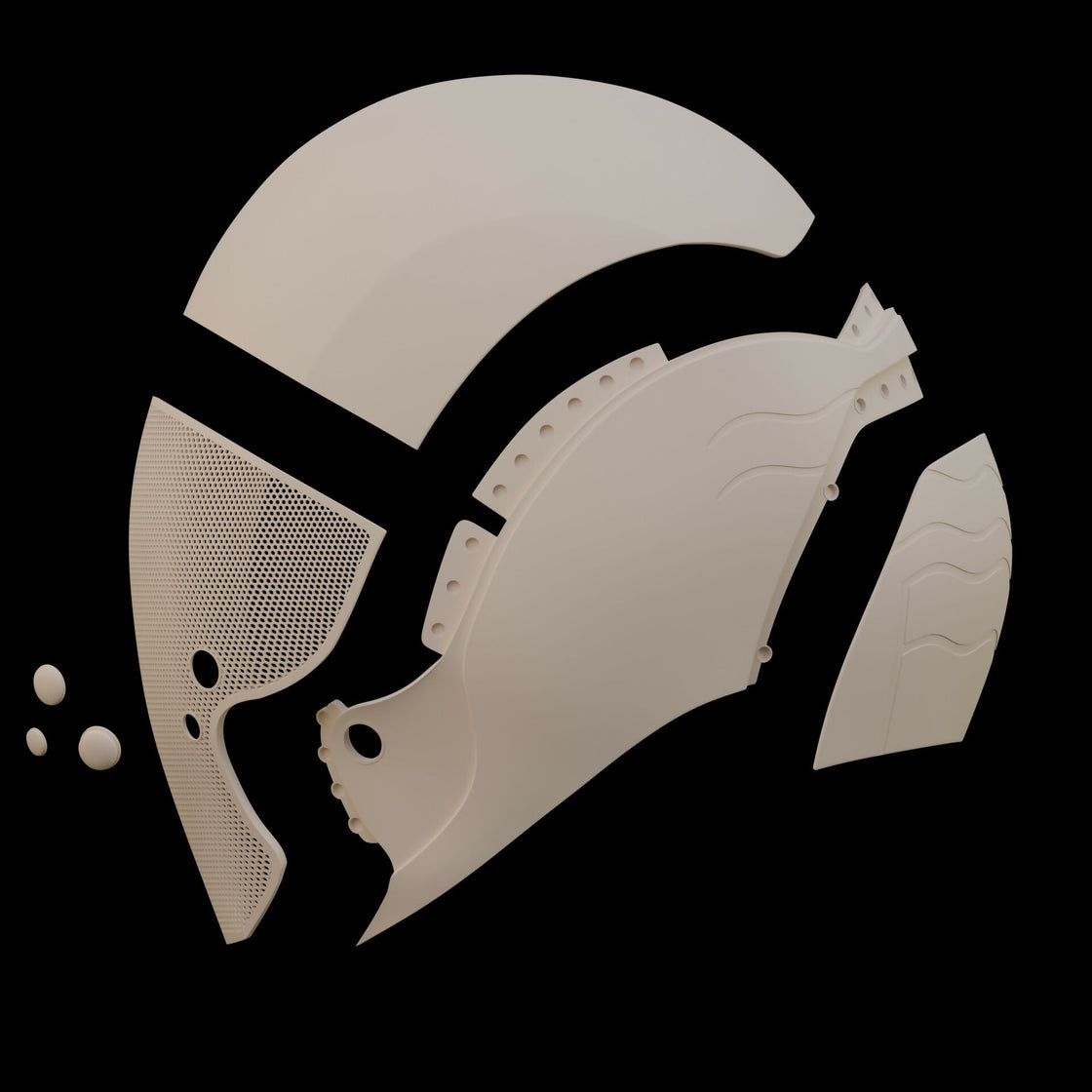 Ghost Thunderbolts Mask 3D Model – Wireframe