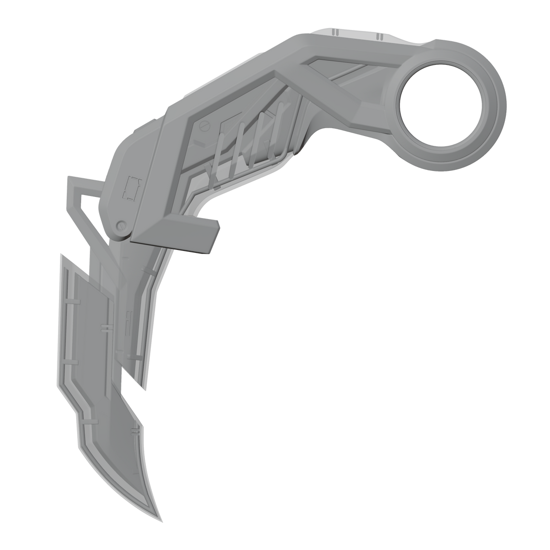 RGX 11Z PRO Karambit 3D Printable Model – Wireframe