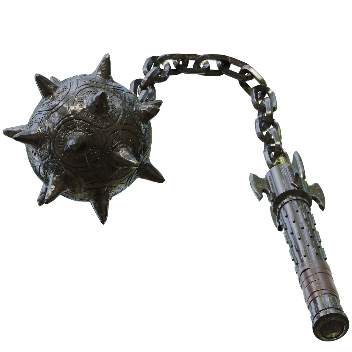 DOOM TDA Flail 3D File – Wireframe