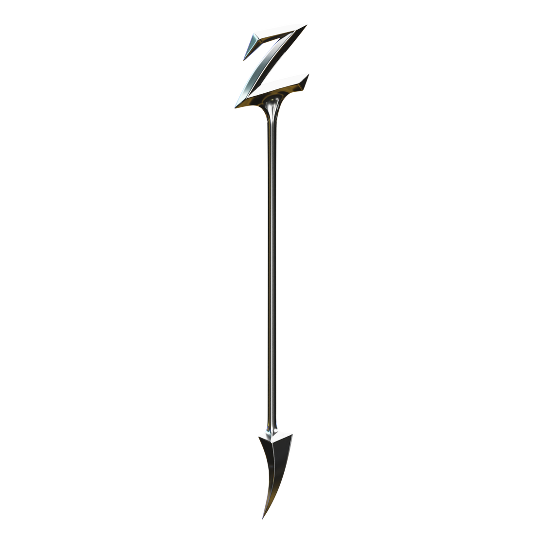 Lord Zedd Staff 3D Model – Wireframe
