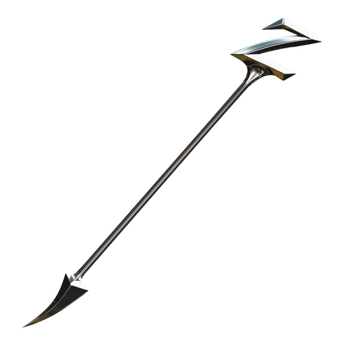 Lord Zedd Staff 3D Model – Wireframe