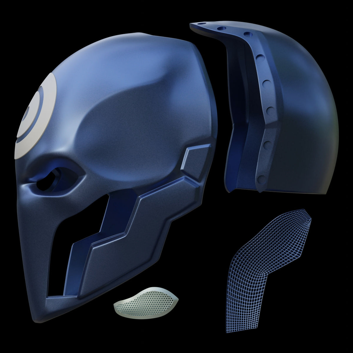 Ultimate Bullseye Mask 3D Model – Wireframe