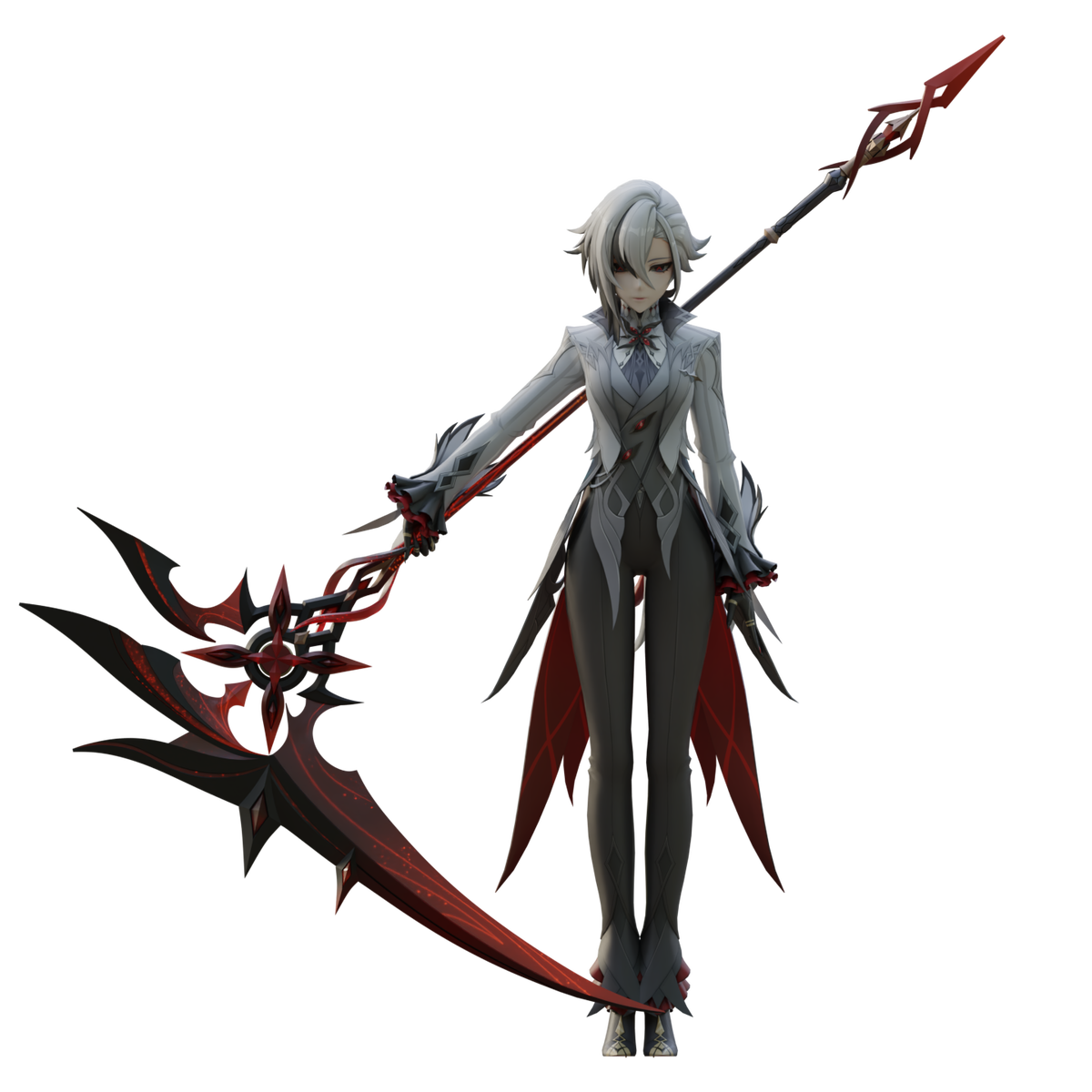 Crimson Moons Semblance from Genshin Impact – Wireframe