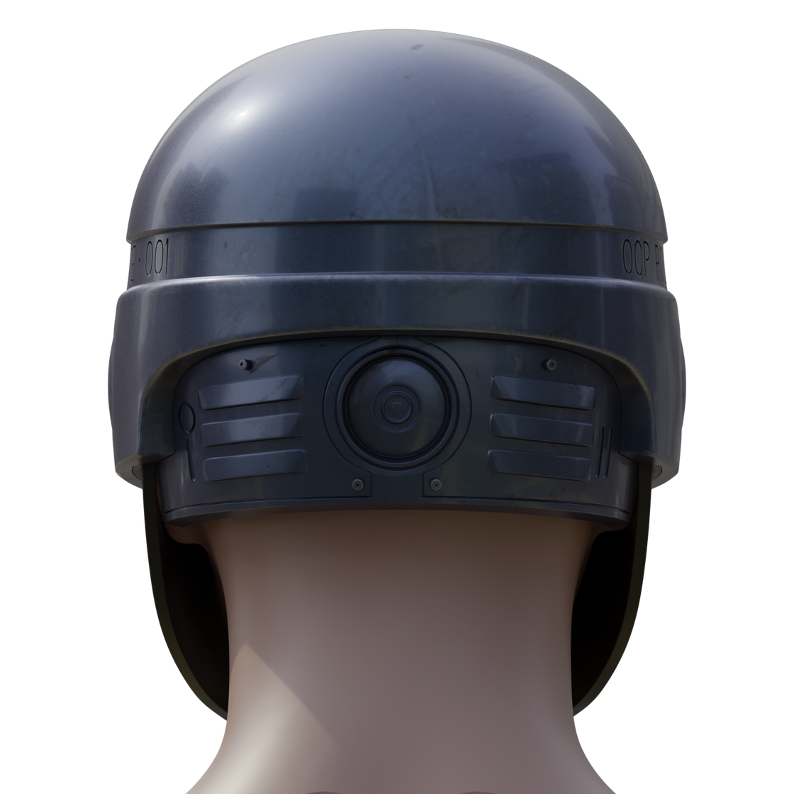 Robocop Helmet 3D Printable Model – Wireframe