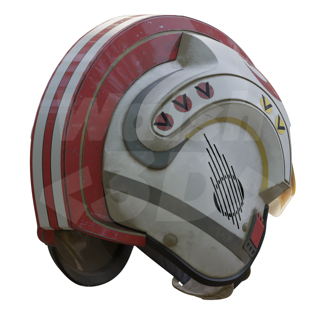 X Spaceship Pilot Helmet 3D Print Model – Wireframe