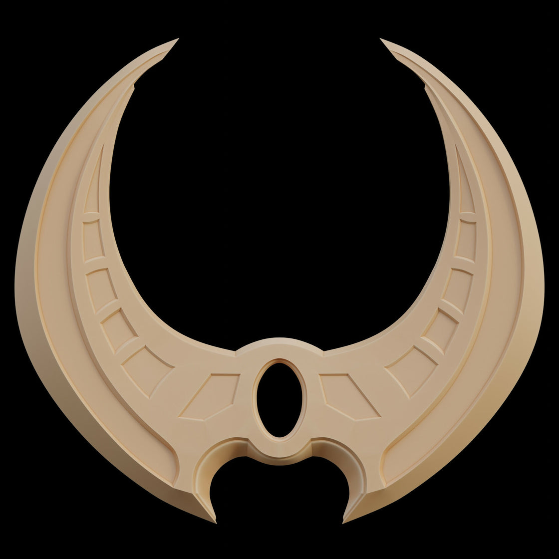 Moon Knight Crescent Dart - Marvel Rivals 3D Model – Wireframe