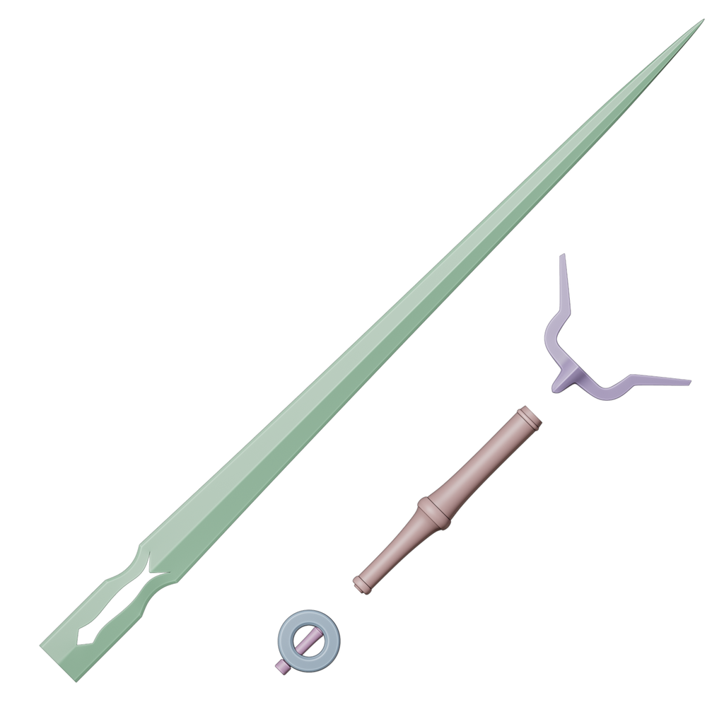 Zireael - Ciri's Sword - Witcher 3 3D Model – Wireframe