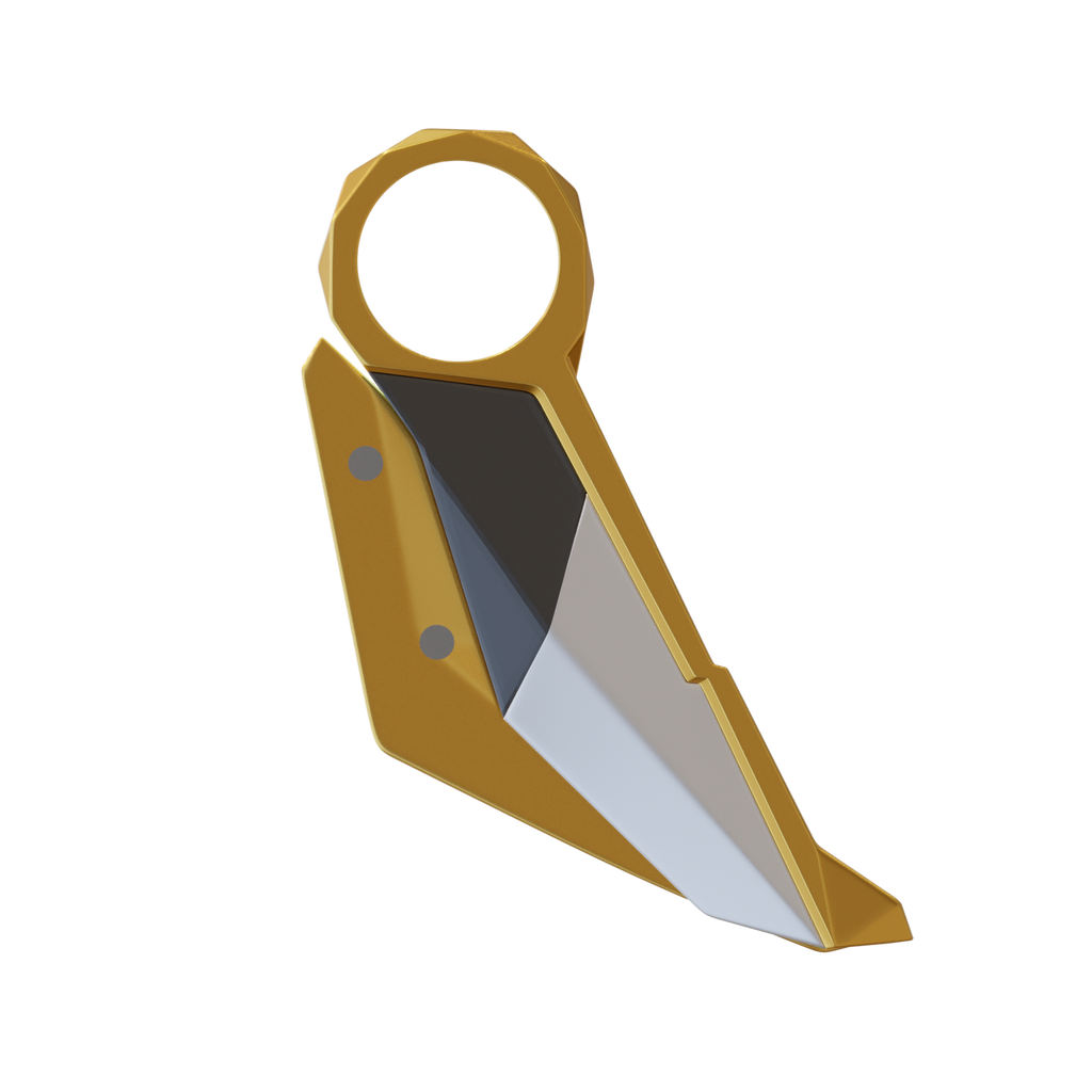 Working Prime Karambit 3D Printable Model – Wireframe