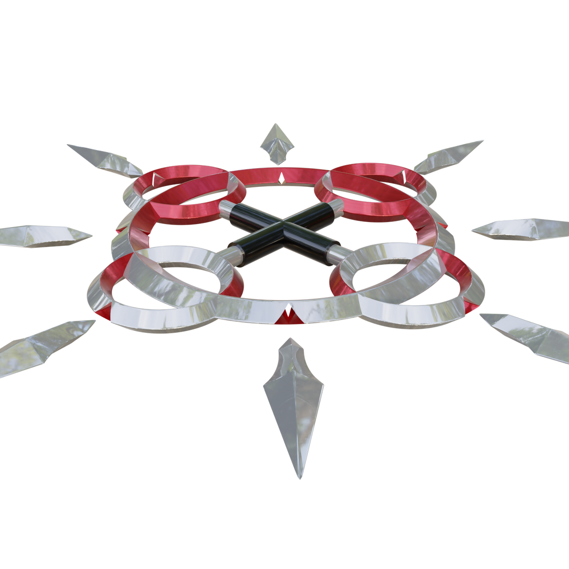 Axel's Eternal Flames Chakrams 3D File – Wireframe