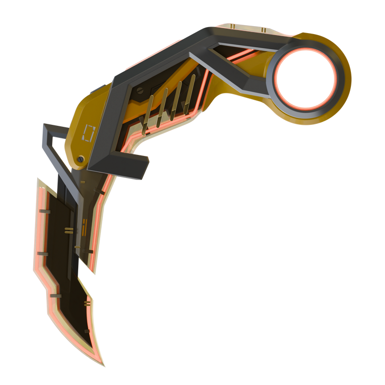 RGX 11Z PRO Karambit 3D Printable Model – Wireframe