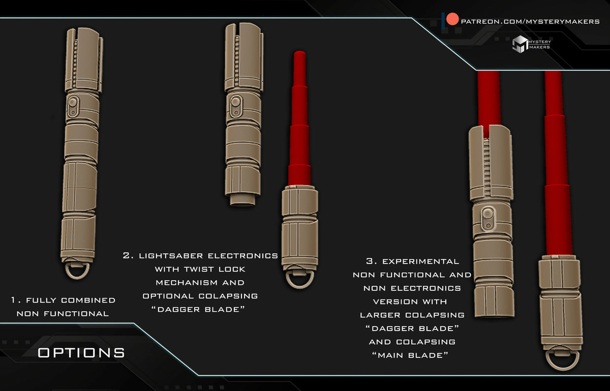 The Stranger Qimir functional lightsaber – Wireframe