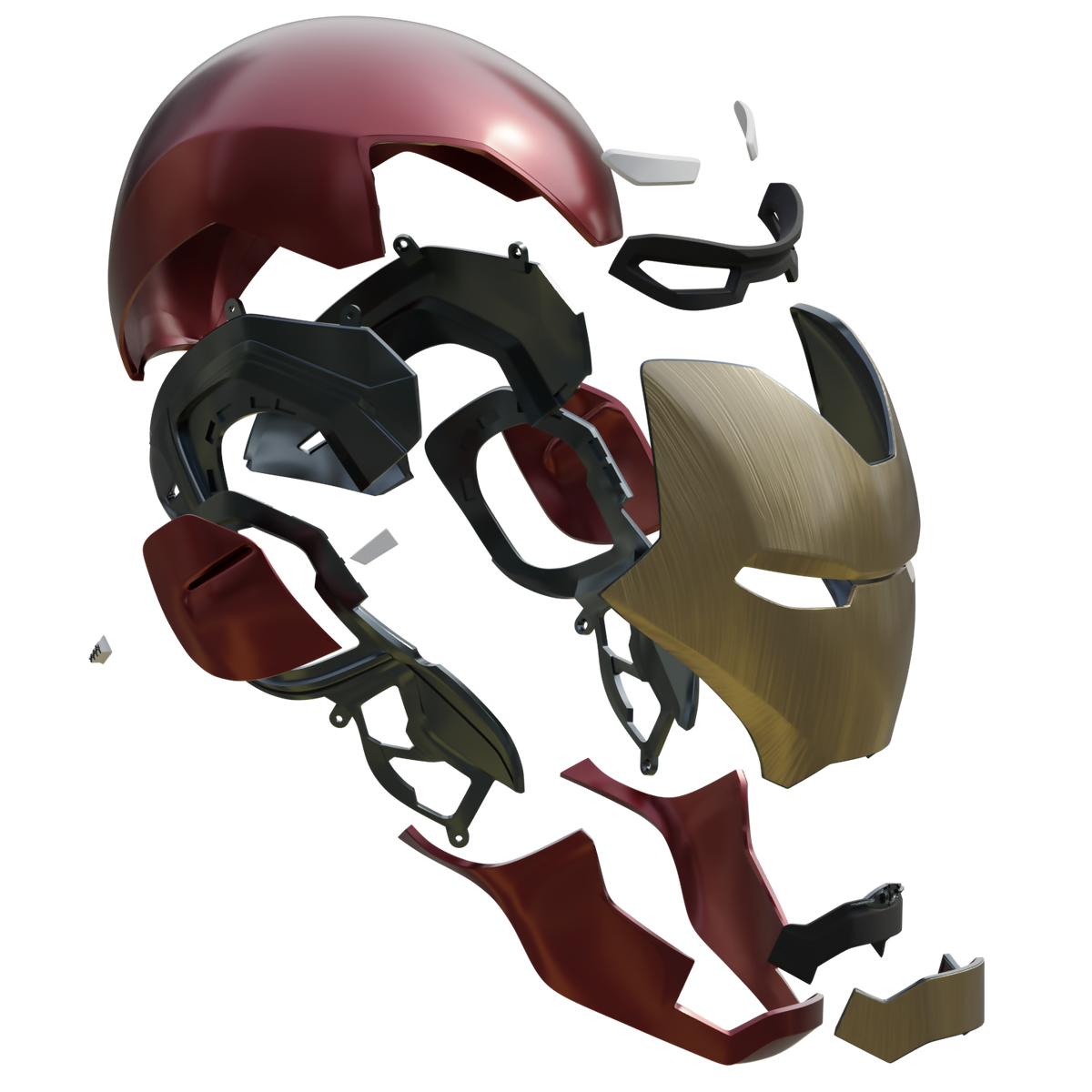 Walsh3D/Vek3D Motorized Ironman Mark 85 Helmet 3D Printable Model ...