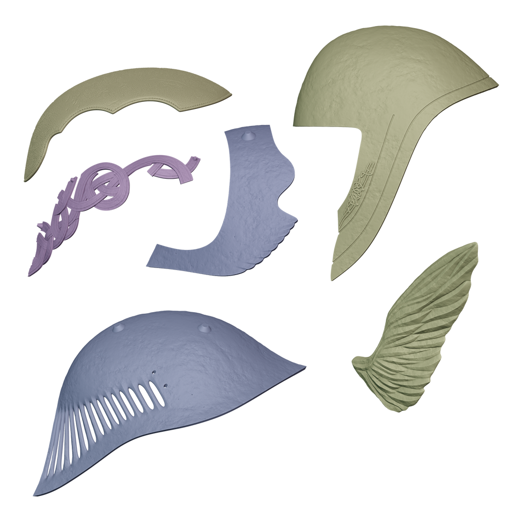 VEK3D Malenia Helmet File – Wireframe