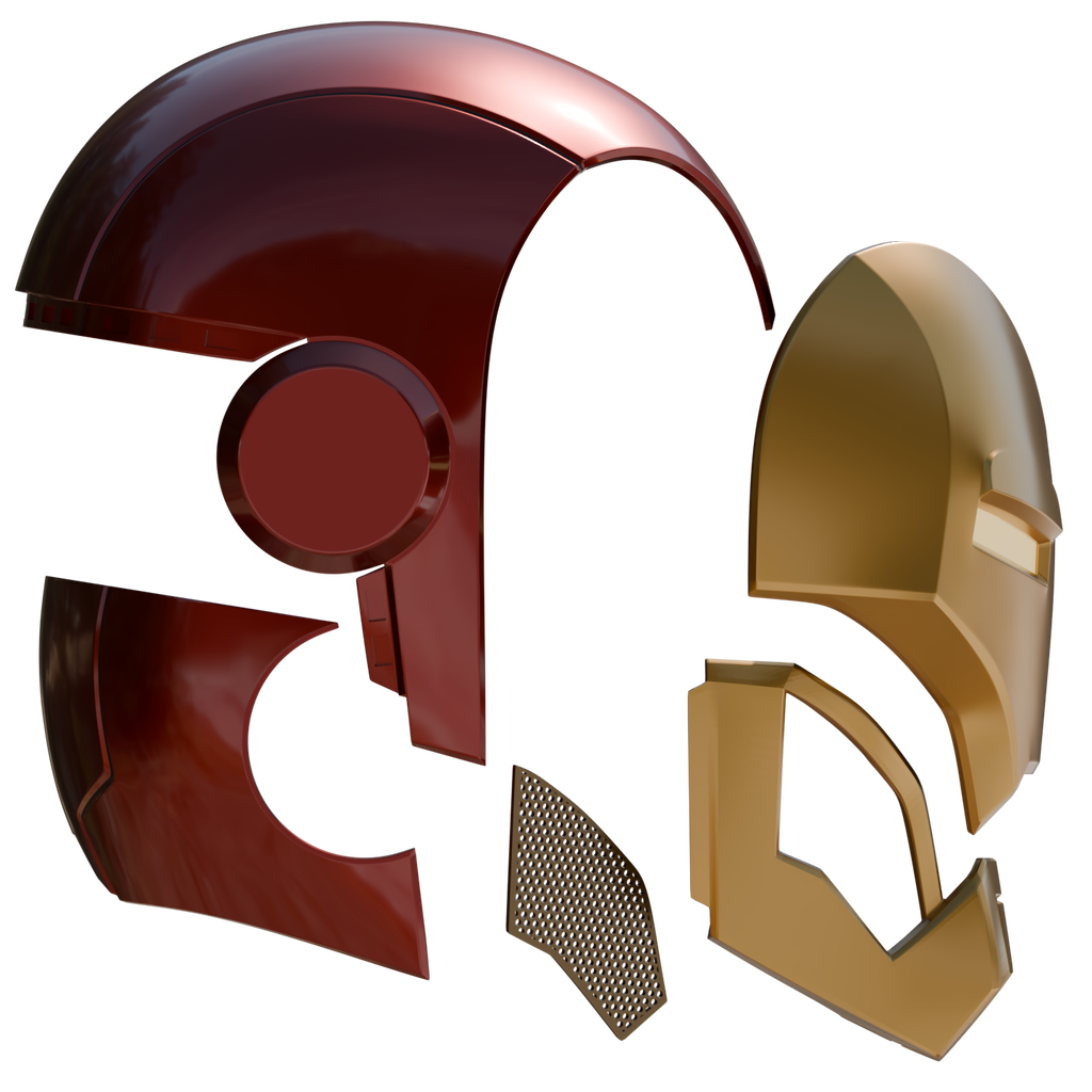 Walsh3D / Zaack3D Classic Iron Man Helmet 3D Print Model – Wireframe