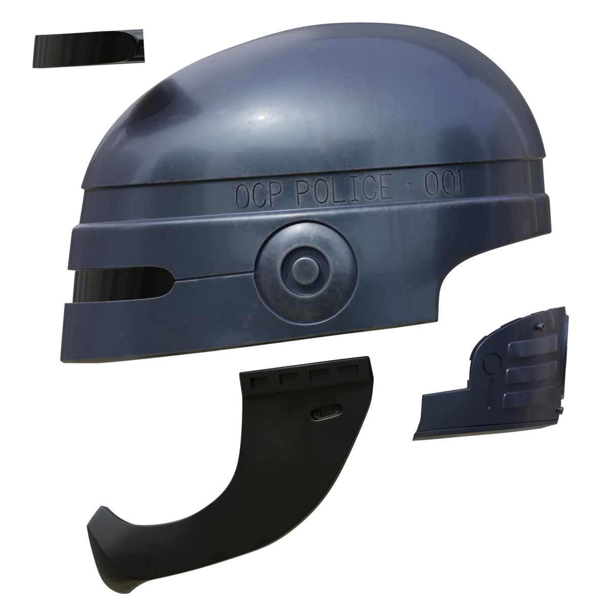 Robocop Helmet 3D Printable Model – Wireframe