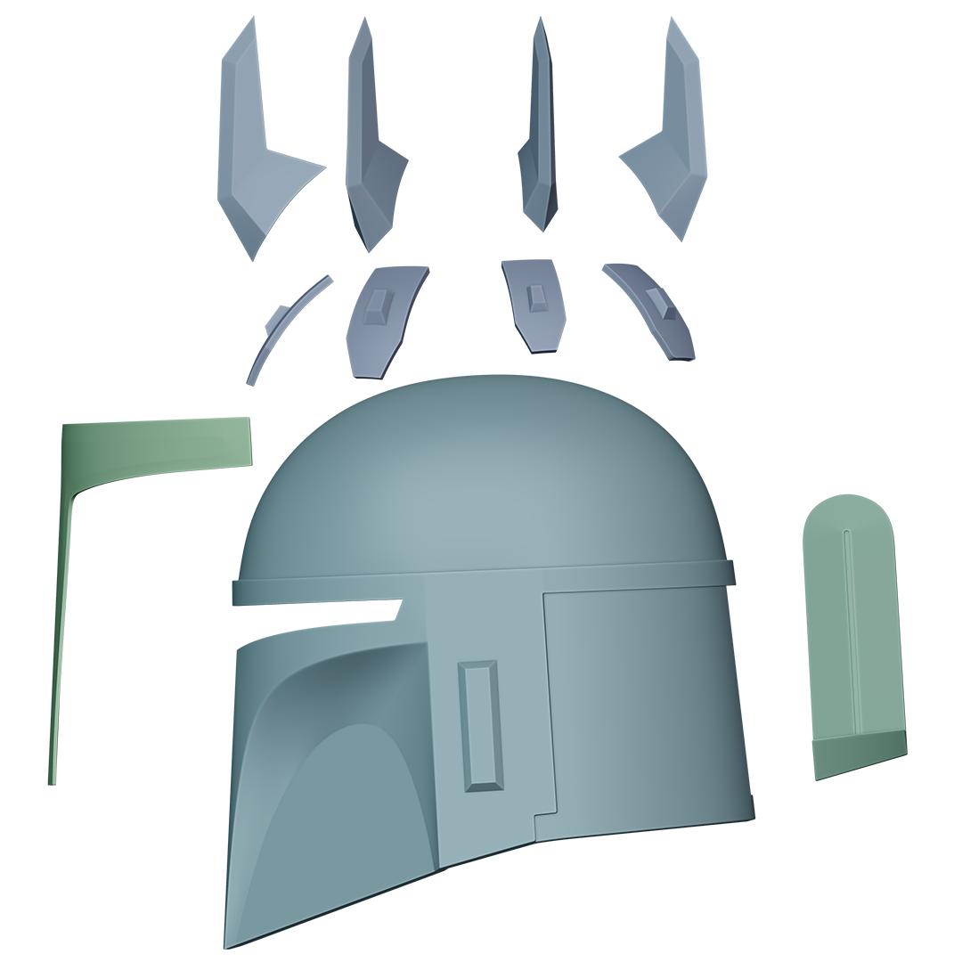 VEK3D Super Commando Helmet File – Wireframe