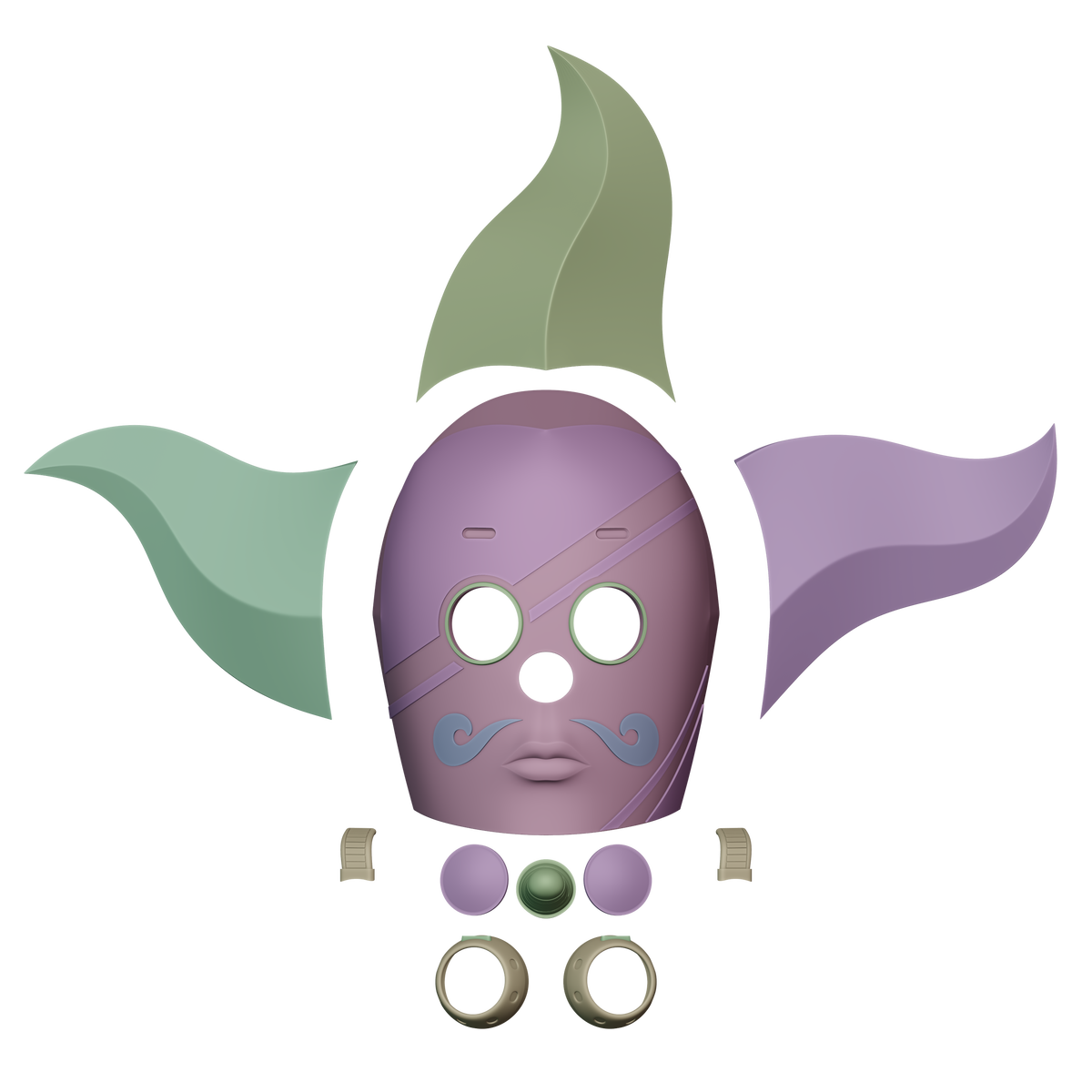 VEK3D Sogeking Mask File – Wireframe