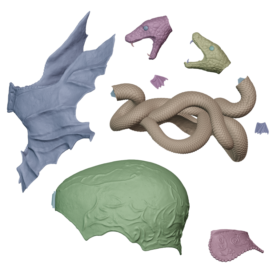 Magic Conch Shell 3D Model – Wireframe