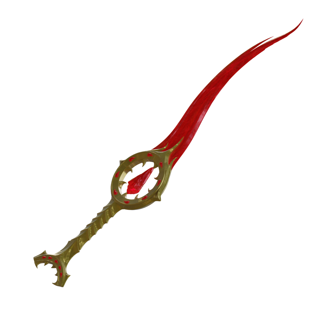 BG3 Bloodthirst Dagger 3D File – Wireframe