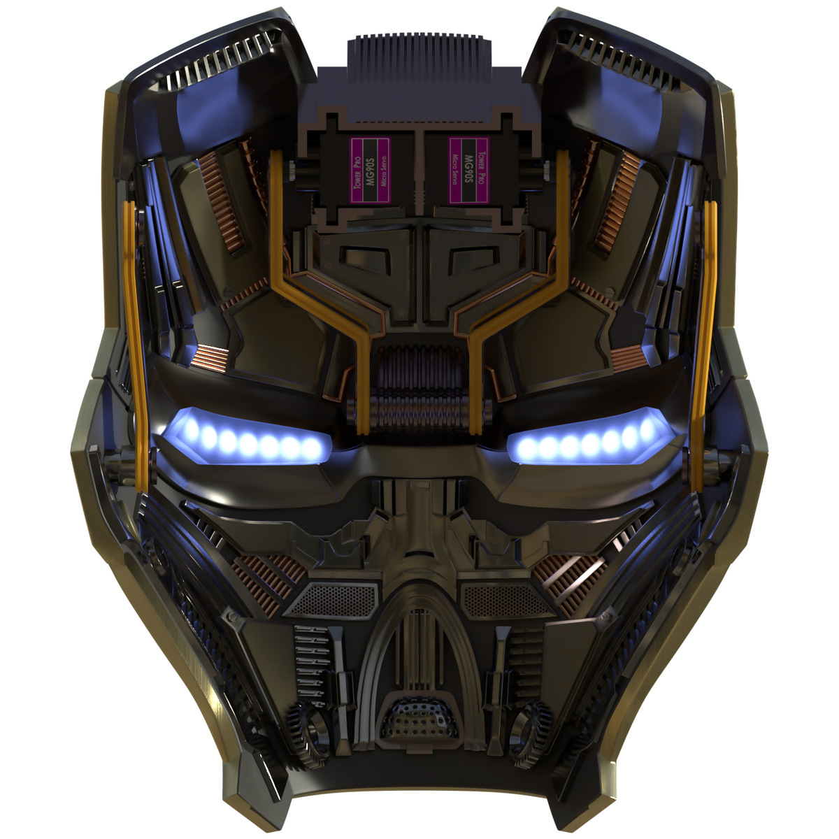 Iron Man MK46/47 3D motorized 3D printable model – Wireframe