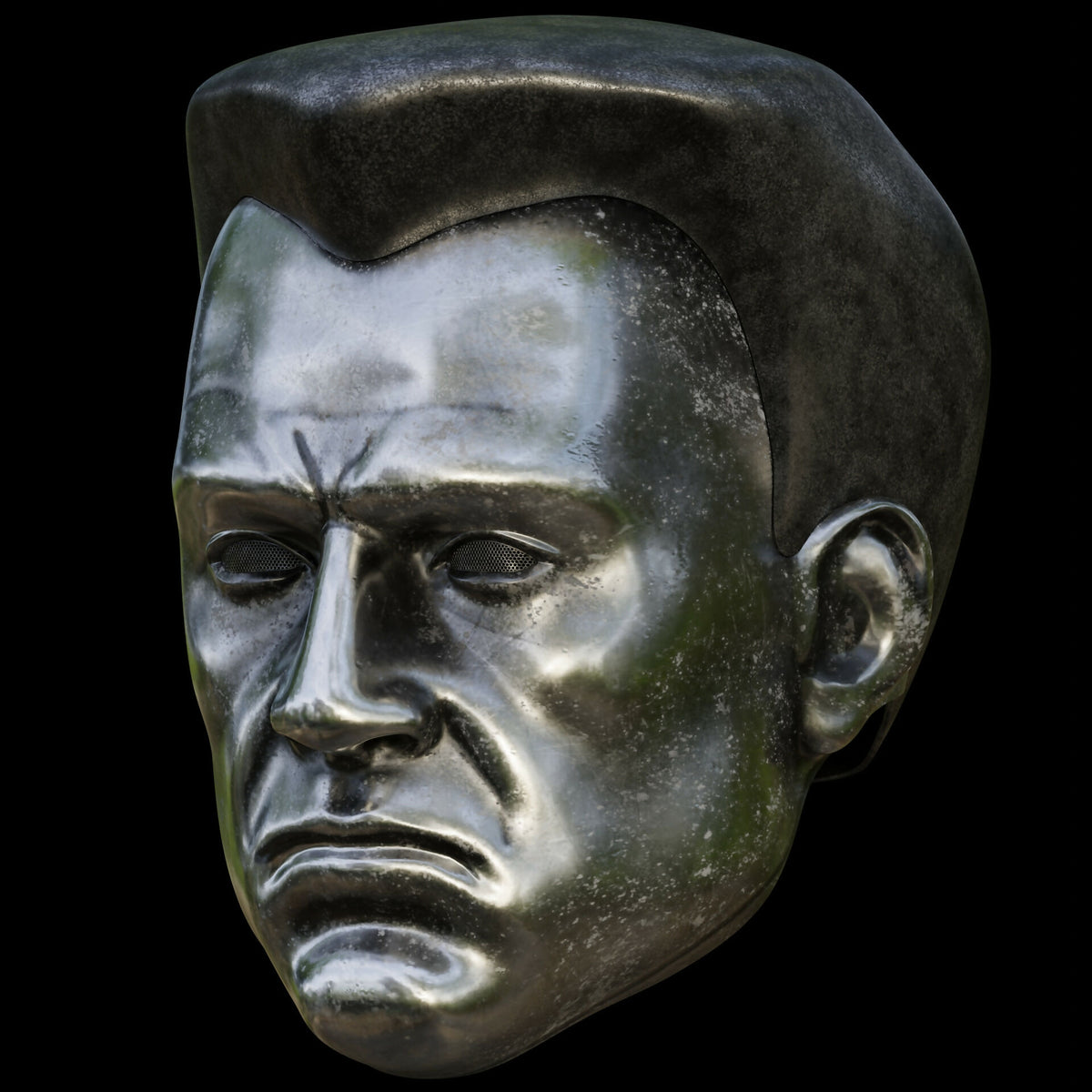 Colossus Mask 3D Model – Wireframe