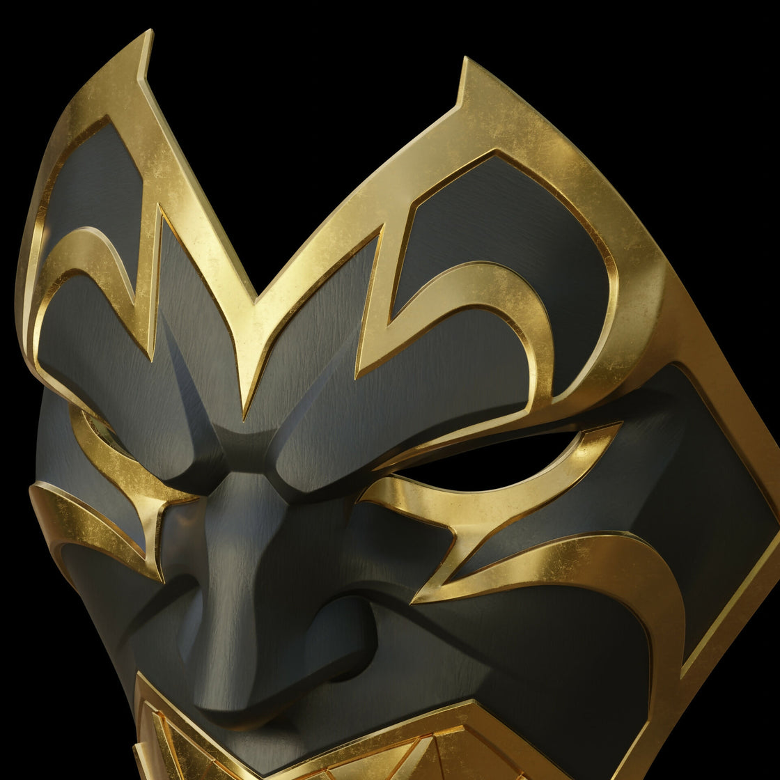 Hawkeye Ronin Mask - Marvel Rivals 3D Model – Wireframe