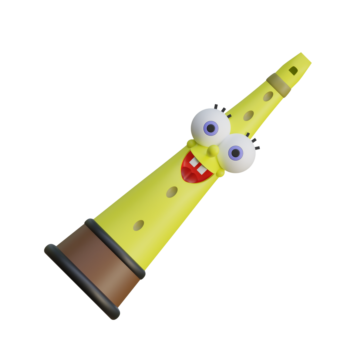 Spongebob Clarinet - 3D File – Wireframe