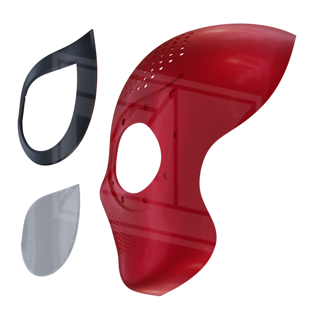 Ultimate Faceshell 3D Model – Wireframe