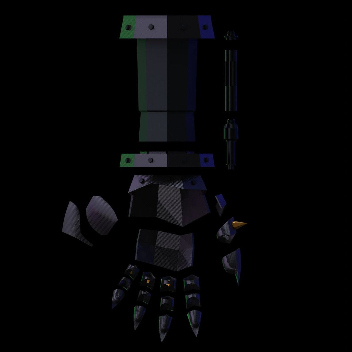 The Prowler Gauntlet ITSV 3D Model – Wireframe