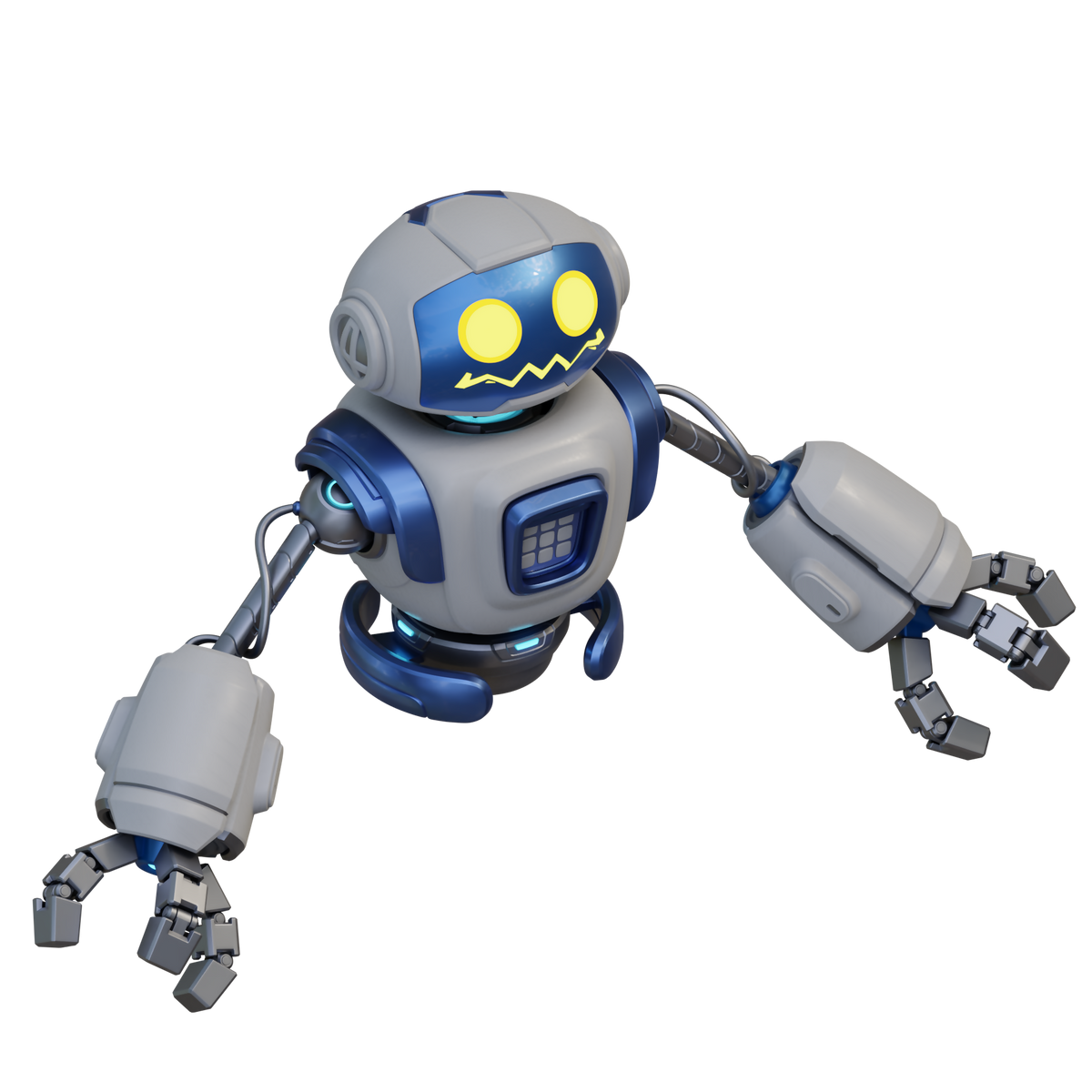 Herbie - Marvel Rivals 3D Model – Wireframe